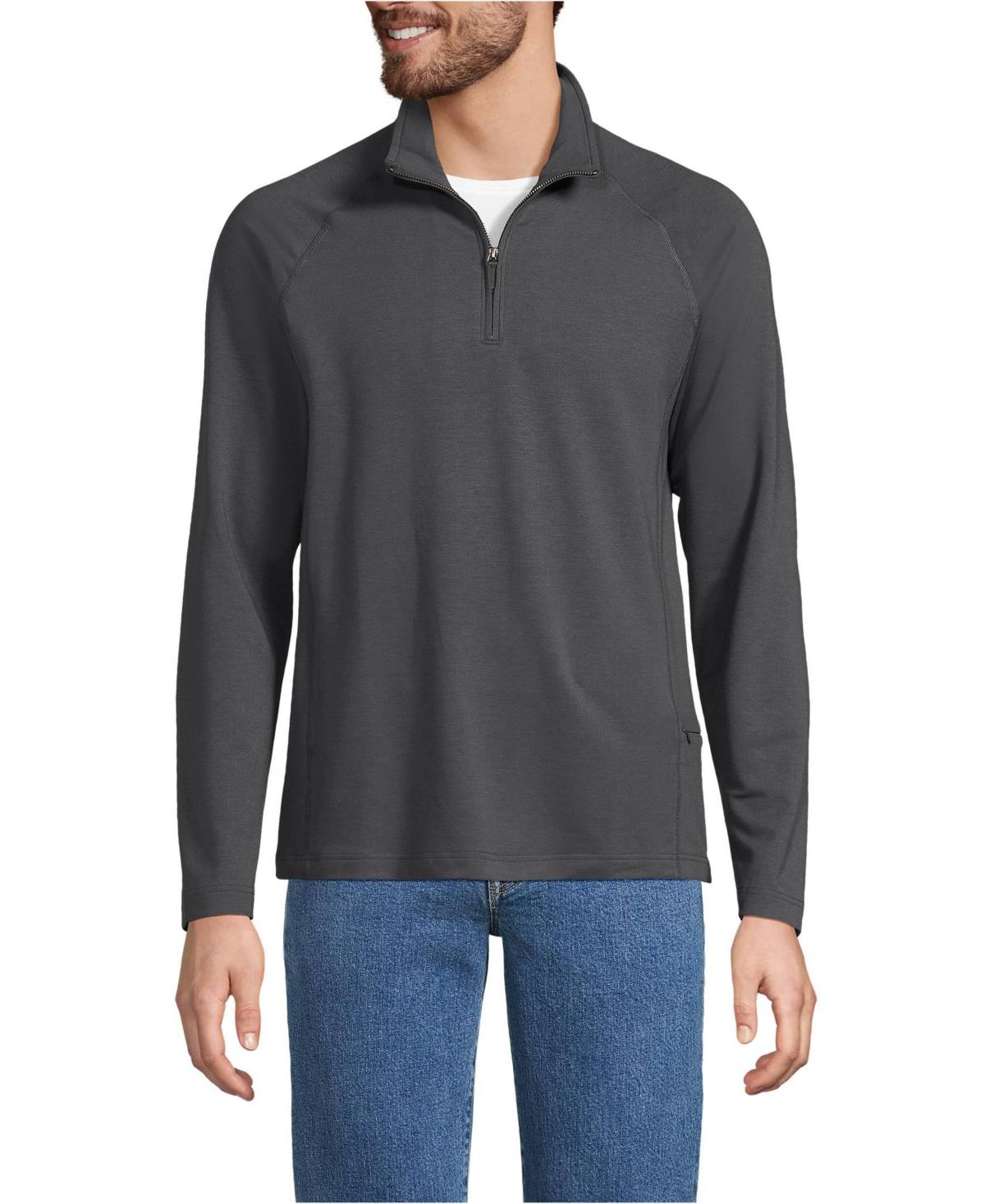Click here for Lands End Mens Long Sleeve Flex Performance Quarte... prices