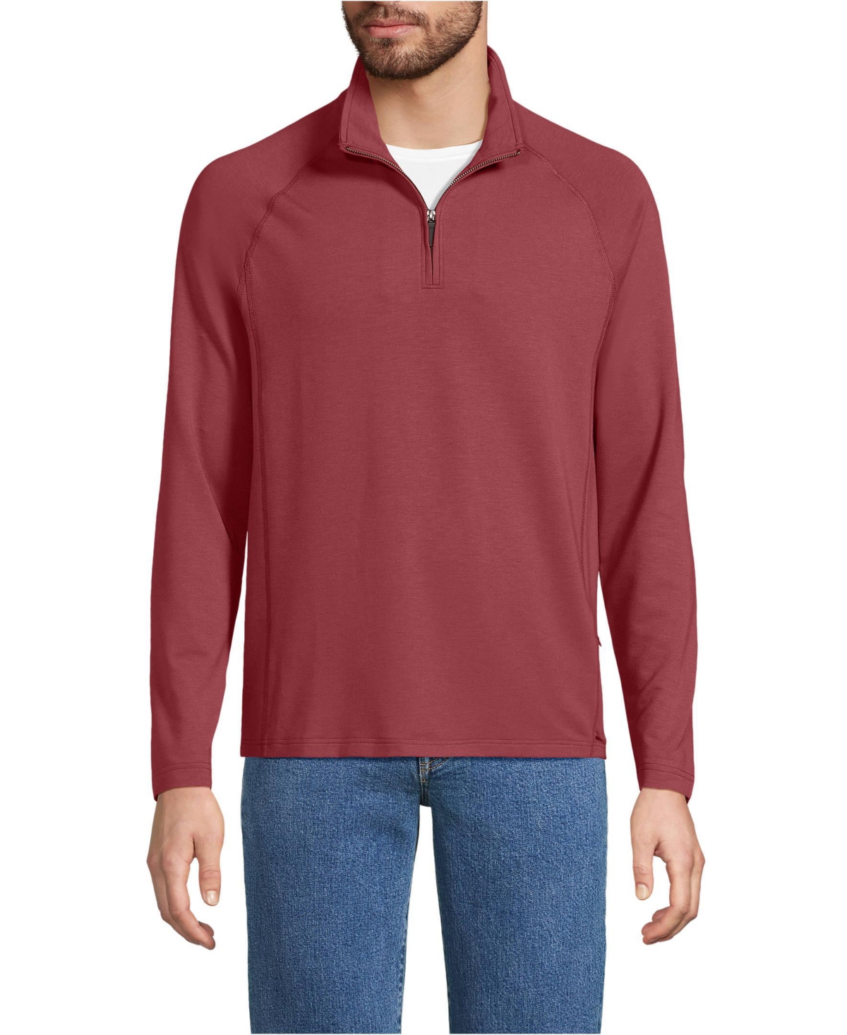 Click here for Lands End Mens Long Sleeve Flex Performance Quarte... prices