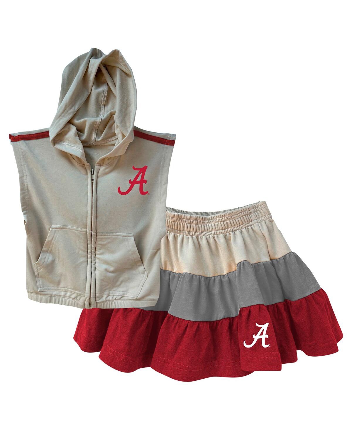 Click here for Wes & Willy Girls Toddler 2-Piece Tan Alabama Crim... prices