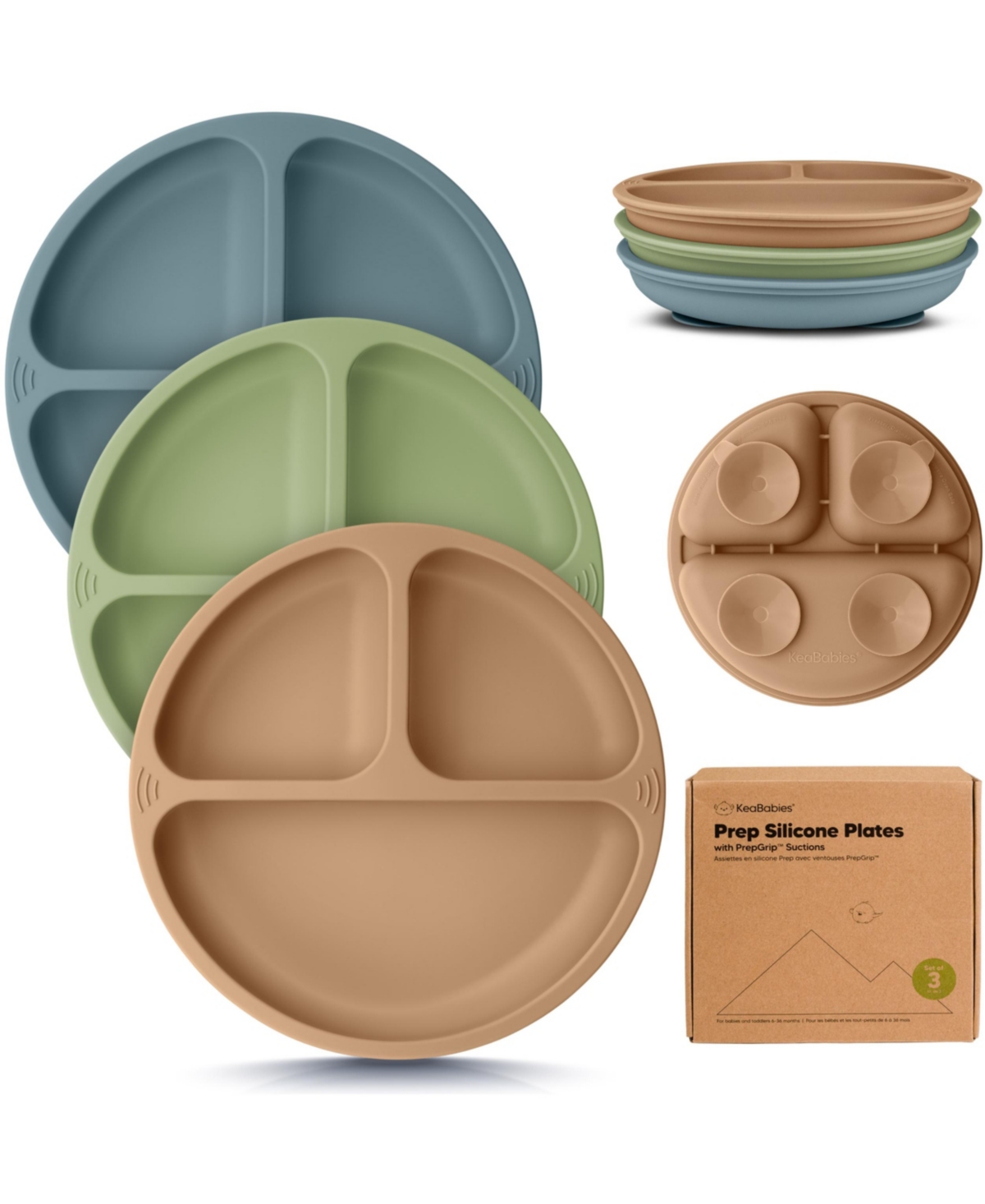 Click here for KeaBabies 3-Pack Prep Suction Plates for Baby  100... prices