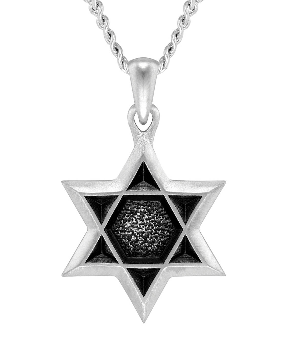 Vincero Star of David Pendant – Stainless Steel  Silver Finish - Silver