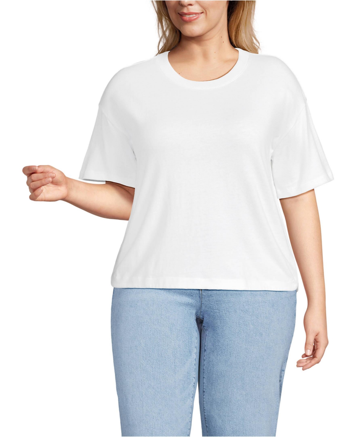 Click here for Lands End Womens Plus Size Short Sleeve Mariner T-... prices