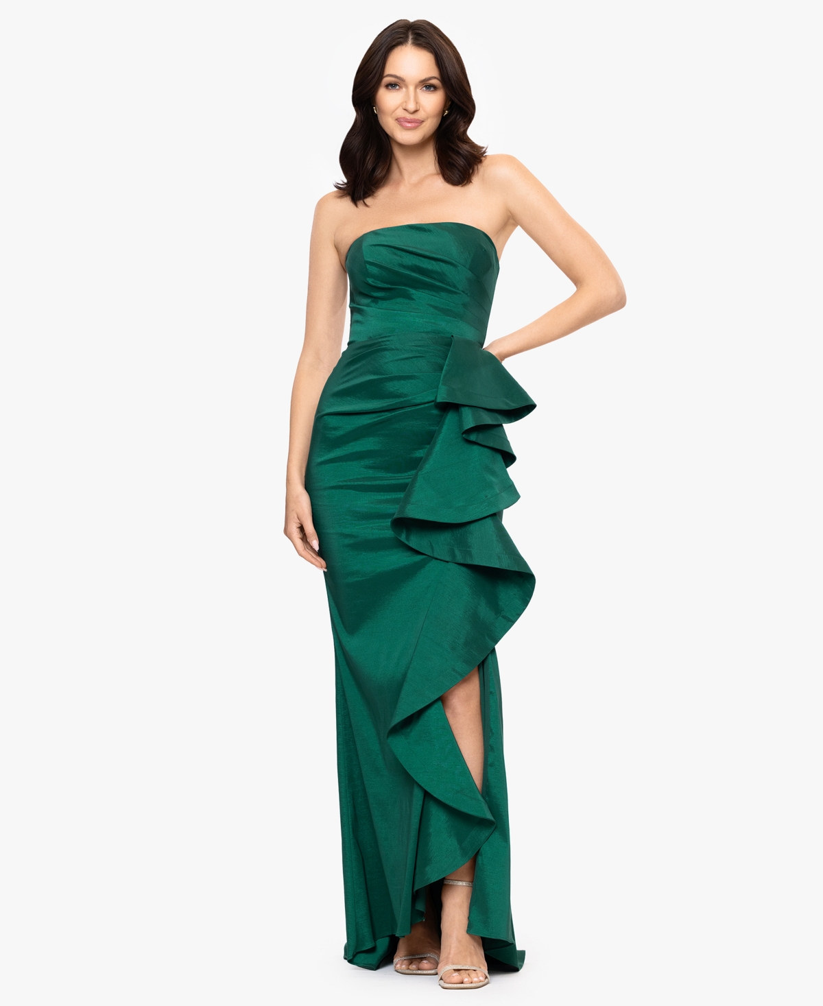 Click here for Betsy & Adam Womens Long Stretch Strapless Gown -... prices