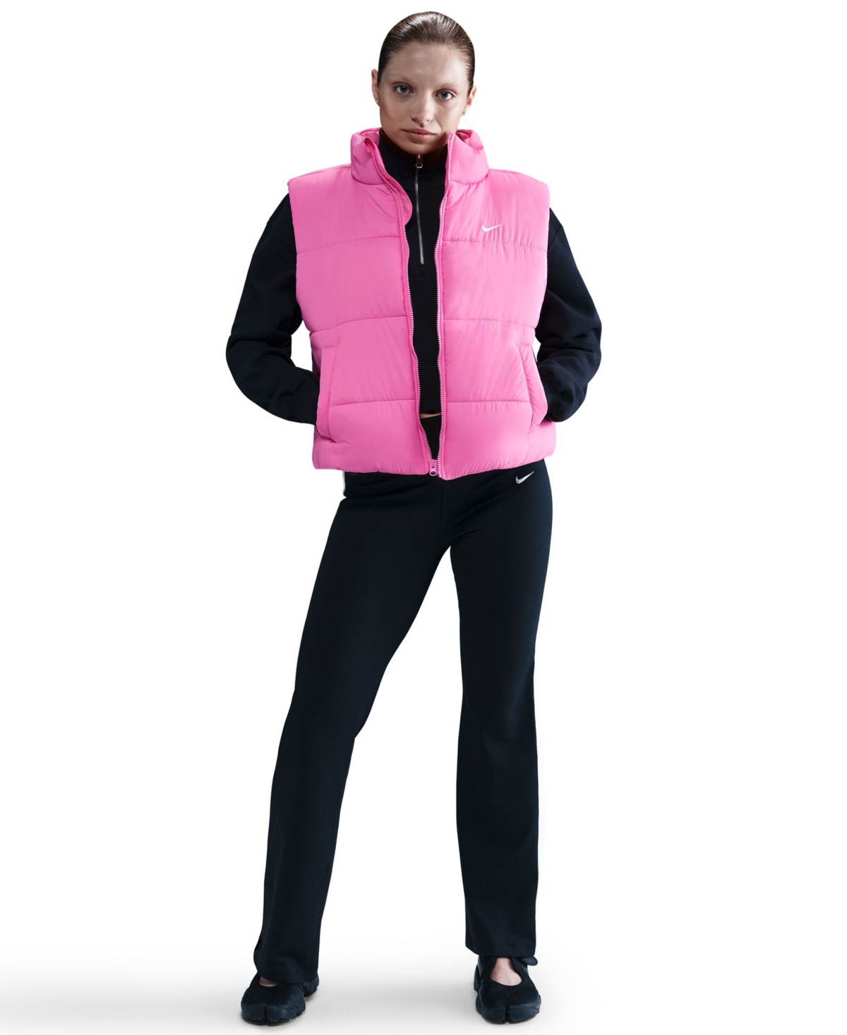 Click here for Nike Womens Therma-fit Vest - Playful Pink/white prices