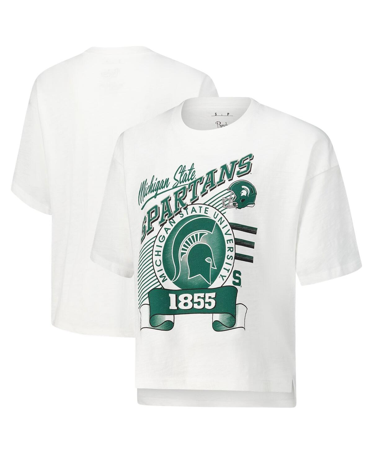 Click here for Pressbox Womens White Michigan State Spartans Rock... prices
