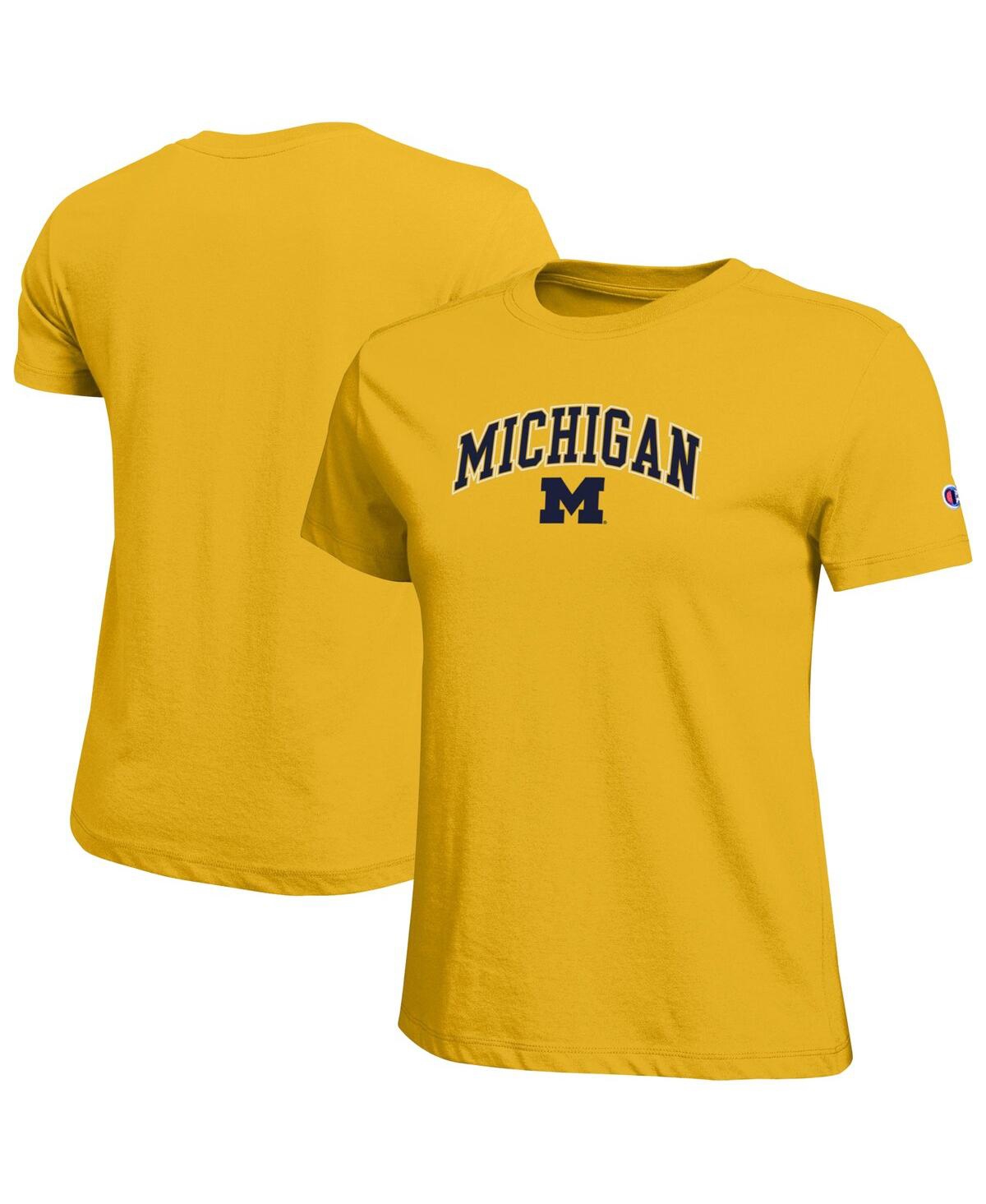 Click here for Champion Womens Gold Michigan Wolverines Arched Ov... prices