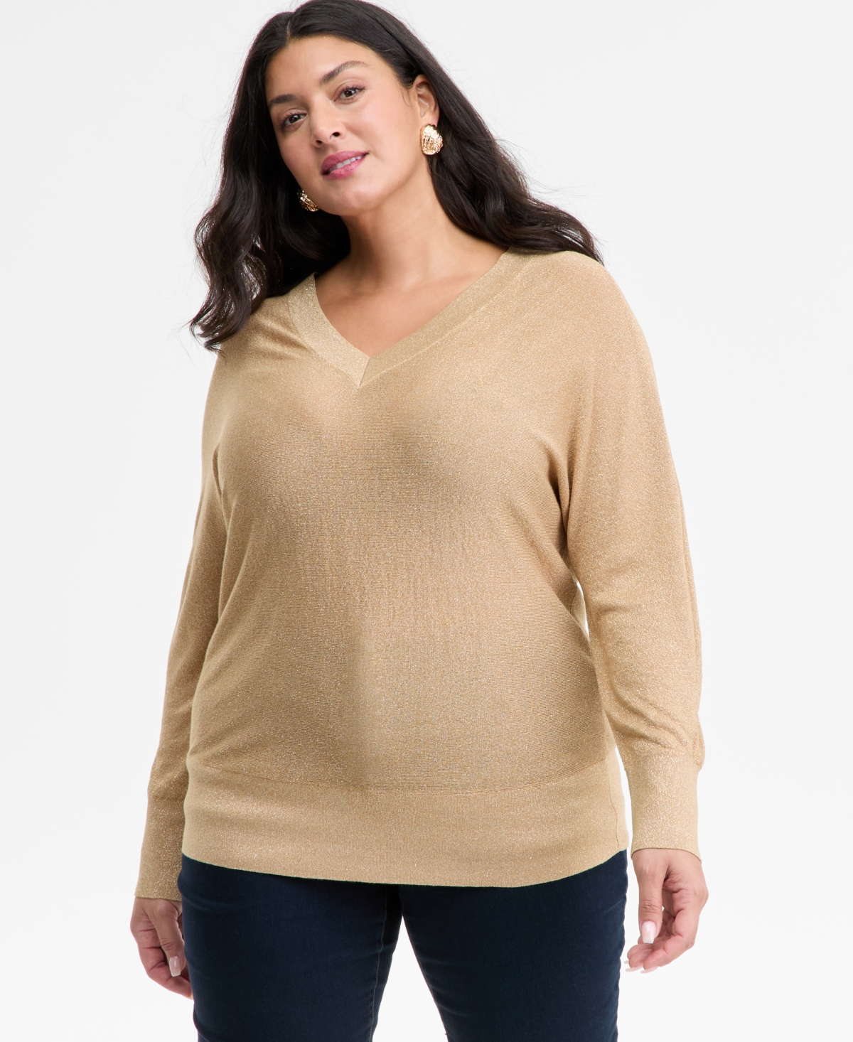 Click here for I.n.c. International Concepts Plus Size V-Neck Dol... prices