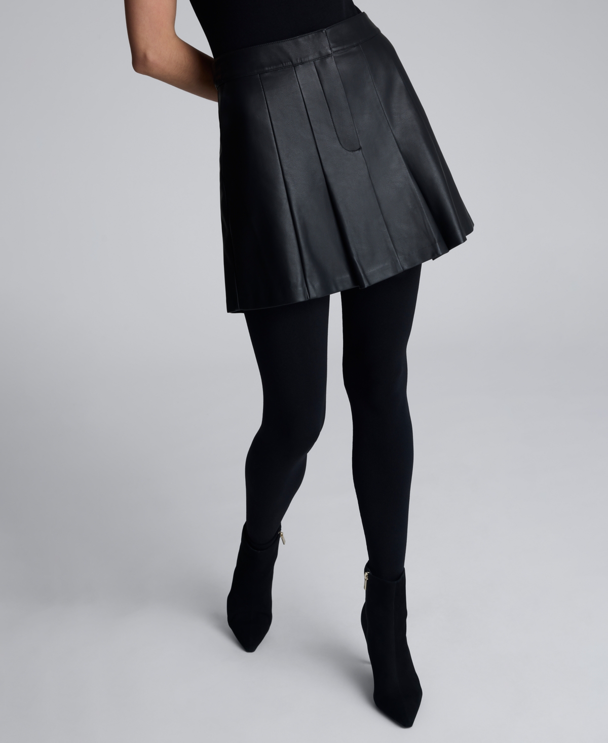 Click here for Kenneth Cole Womens Pleated Mini Skirt - Black prices