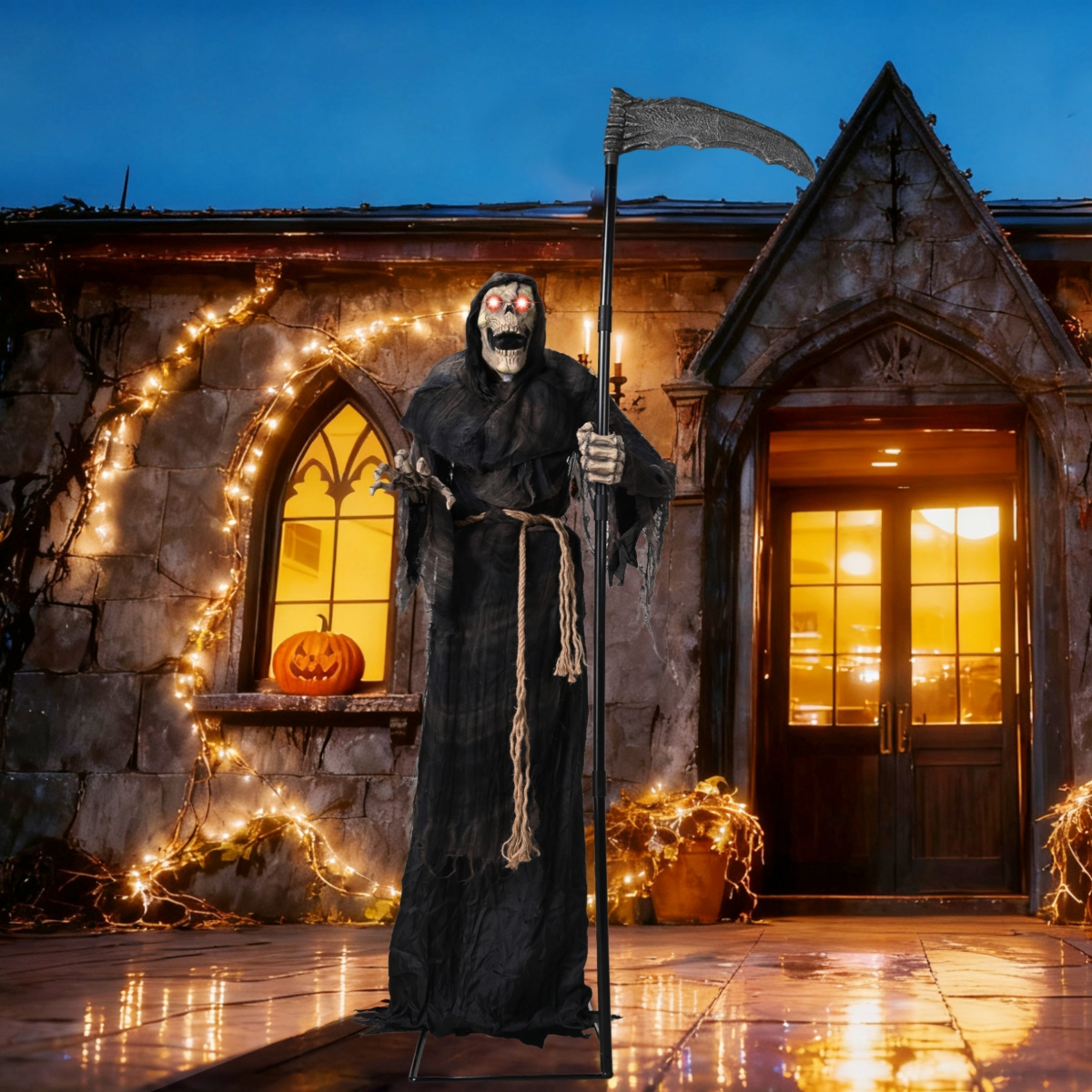 Click here for Yescom 6Ft Halloween Grim Reaper Life Size Animate... prices