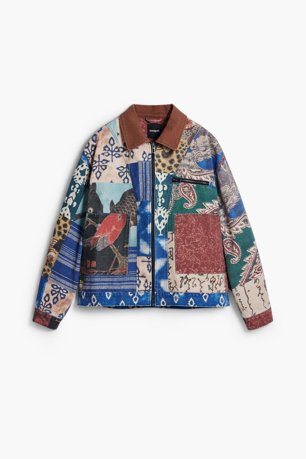 Click here for Desigual Mens Patchwork Jacket - Light beige prices