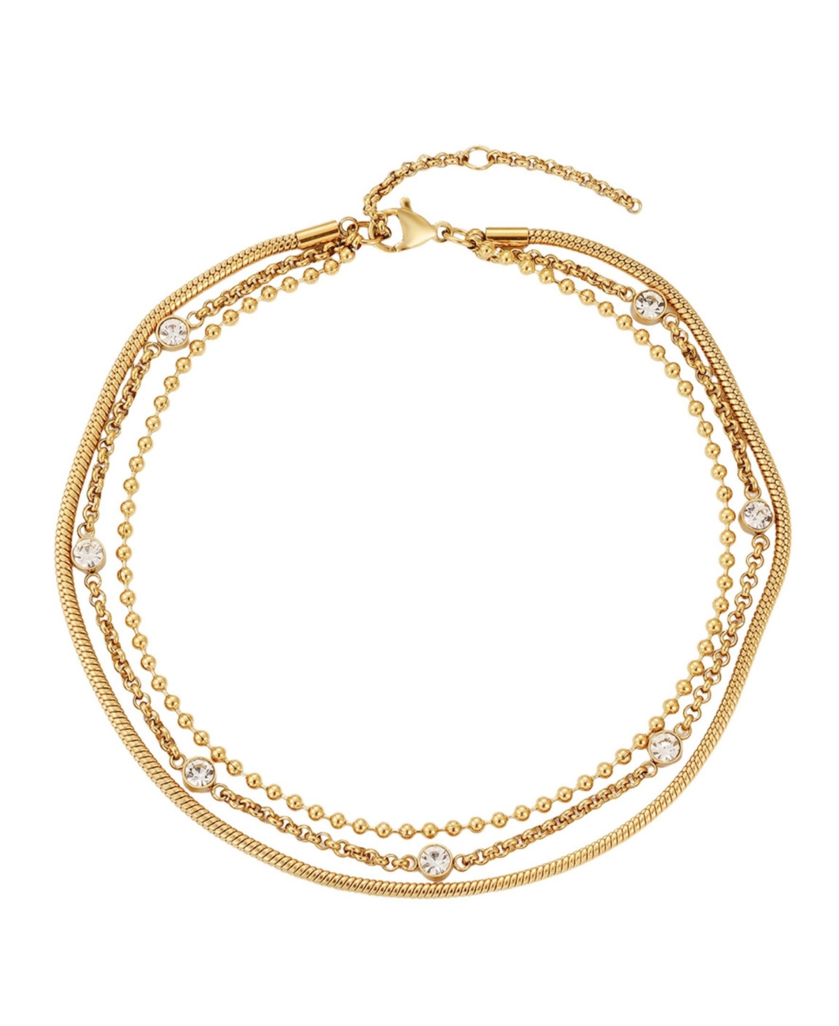 Click here for Adornia Tarnish Resistant Gold Triple Layered Ankl... prices