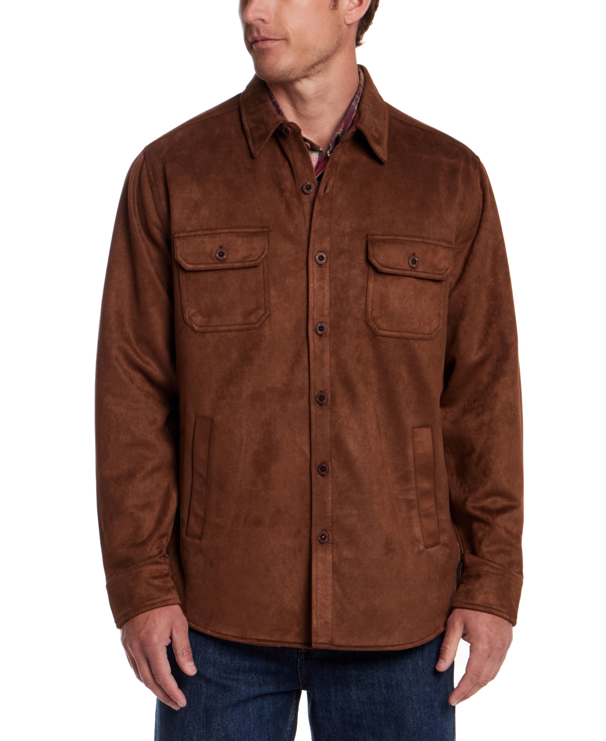 Click here for Weatherproof Vintage Mens Faux Suede Overshirt - L... prices