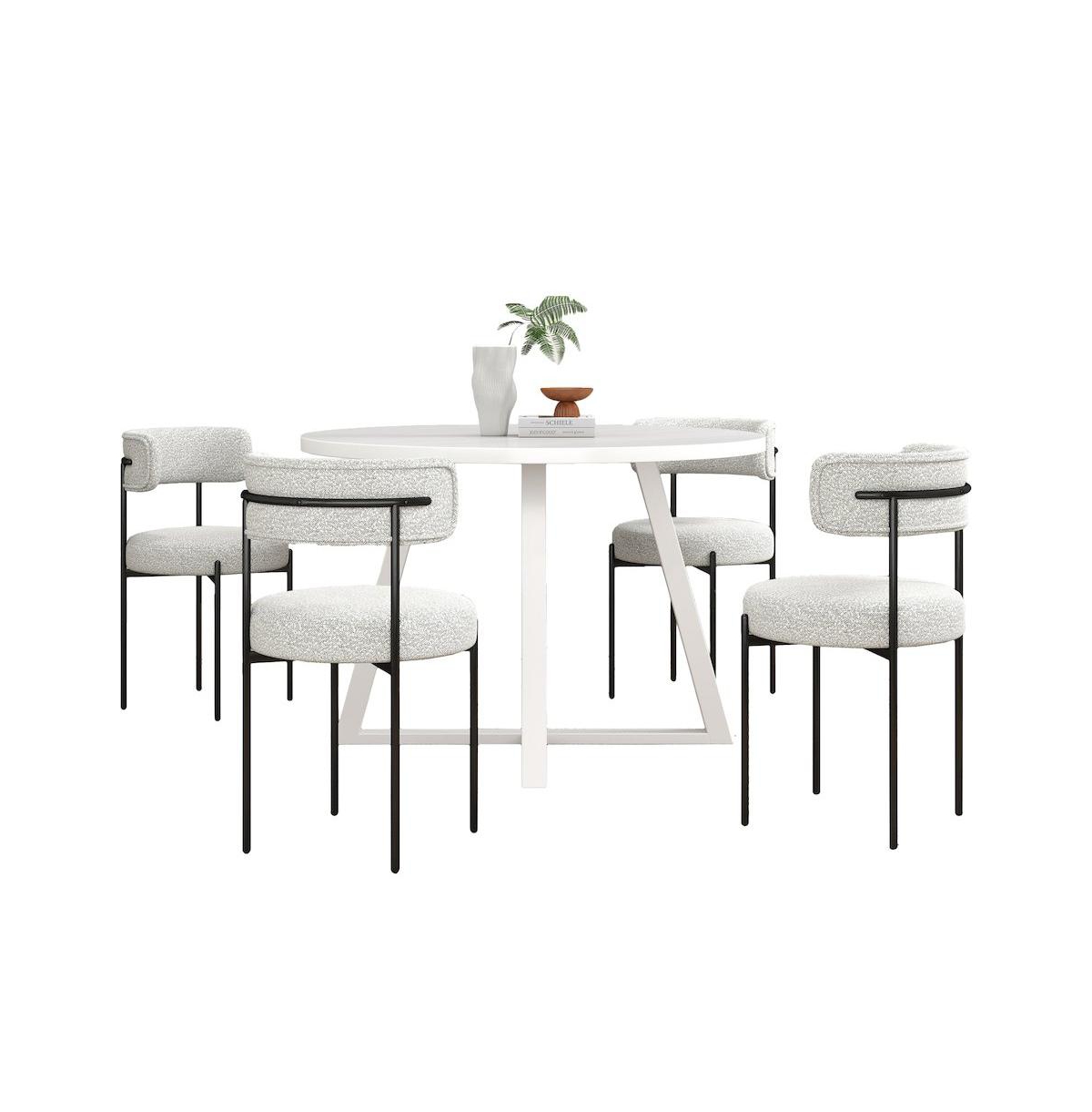 Click here for Roundhill Furniture Durban 5-Pc Round Dining Set... prices