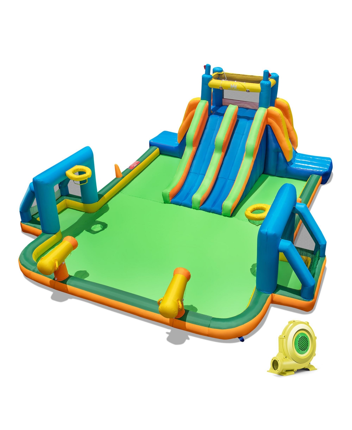 Click here for Gymax Inflatable Water Slide w/ 2 Long Slides Pool... prices