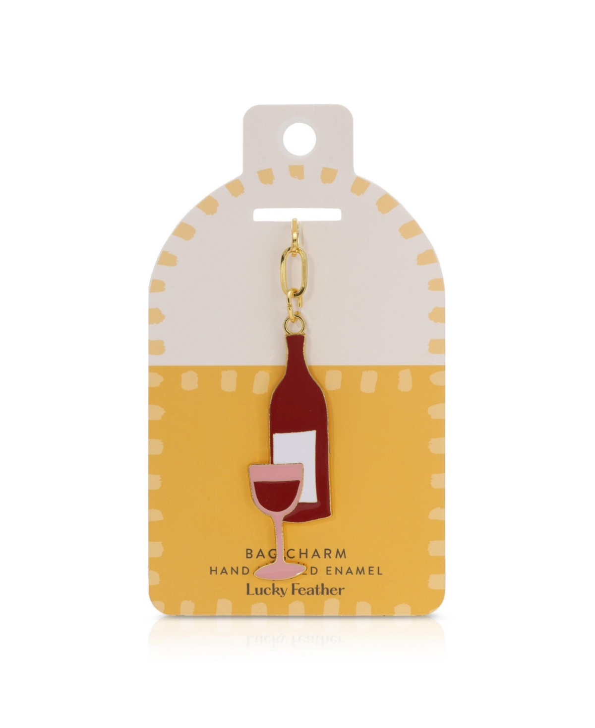 Click here for Lucky Feather Enamel Bag Charm - Wine prices