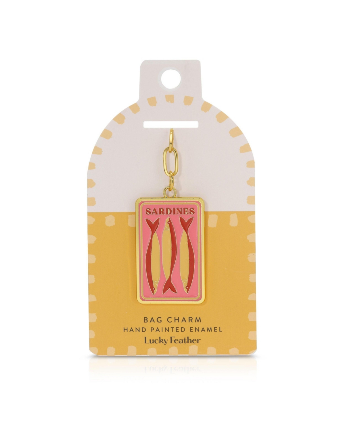 Click here for Lucky Feather Enamel Bag Charm - Sardines prices