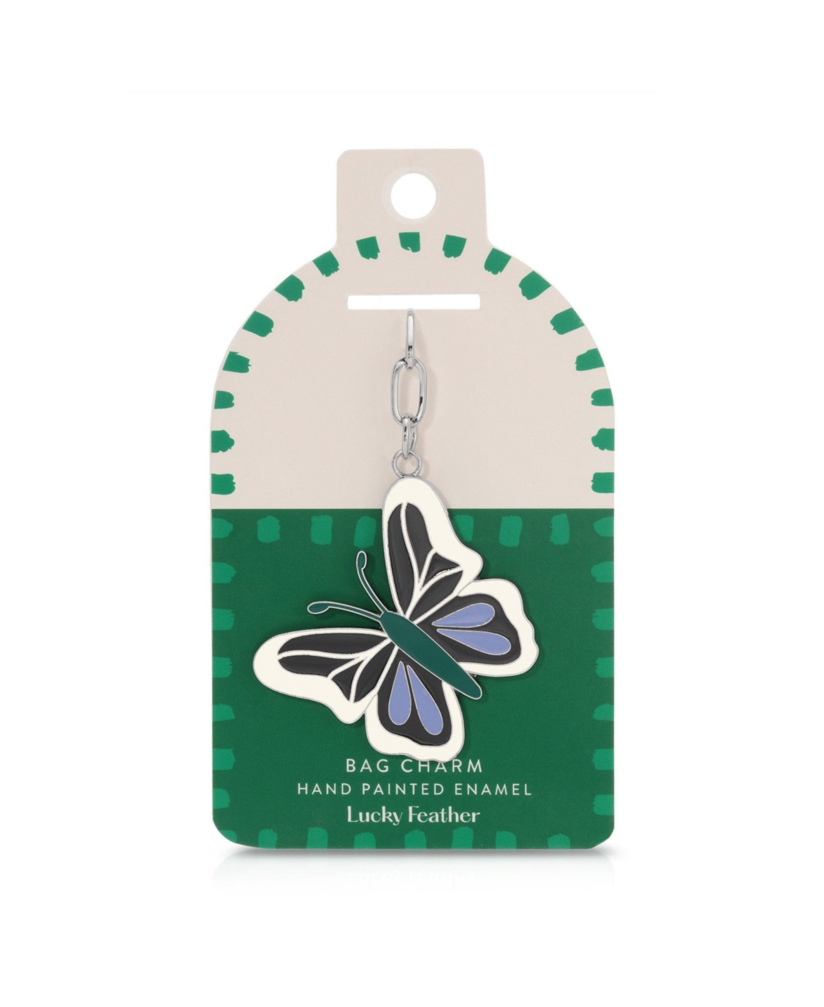 Click here for Lucky Feather Enamel Bag Charm - Butterfly prices