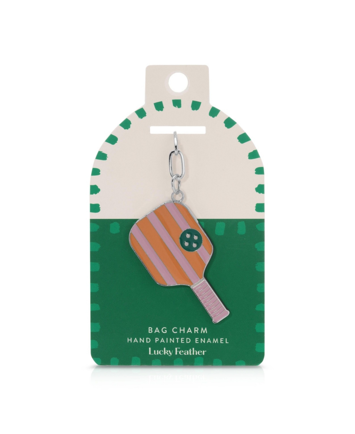 Click here for Lucky Feather Enamel Bag Charm - Pickleball prices