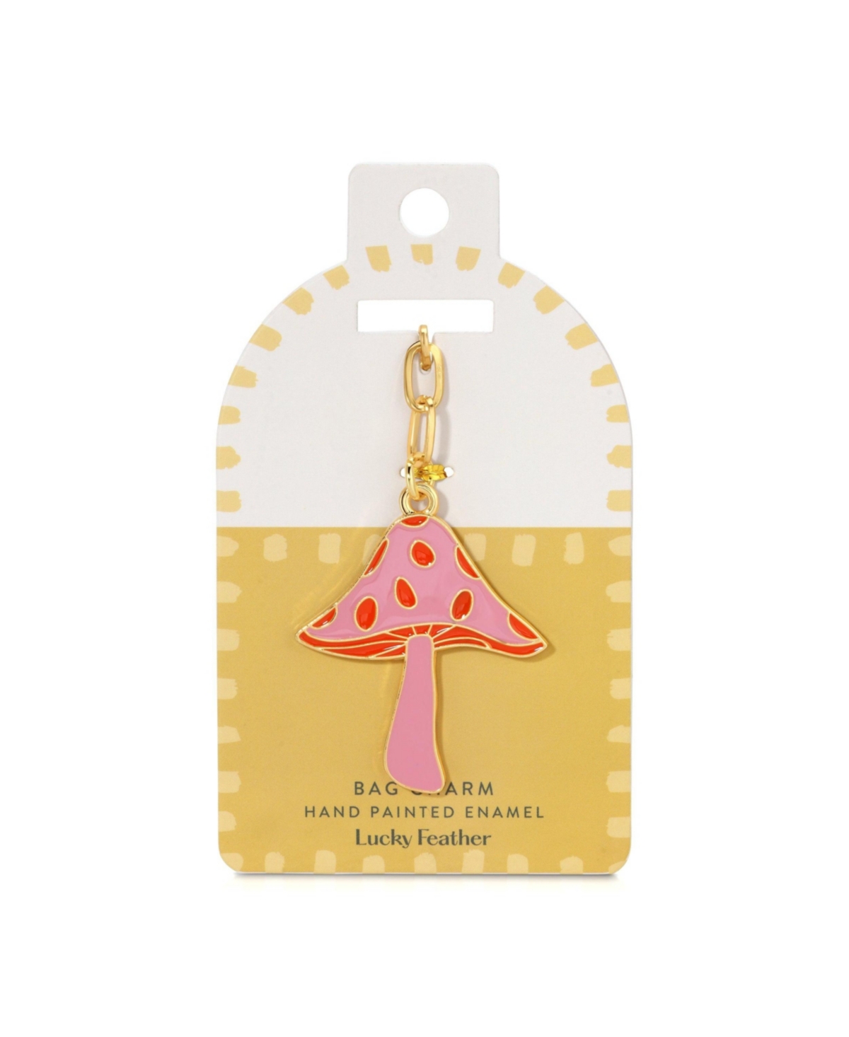 Click here for Lucky Feather Enamel Bag Charm - Mushroom prices
