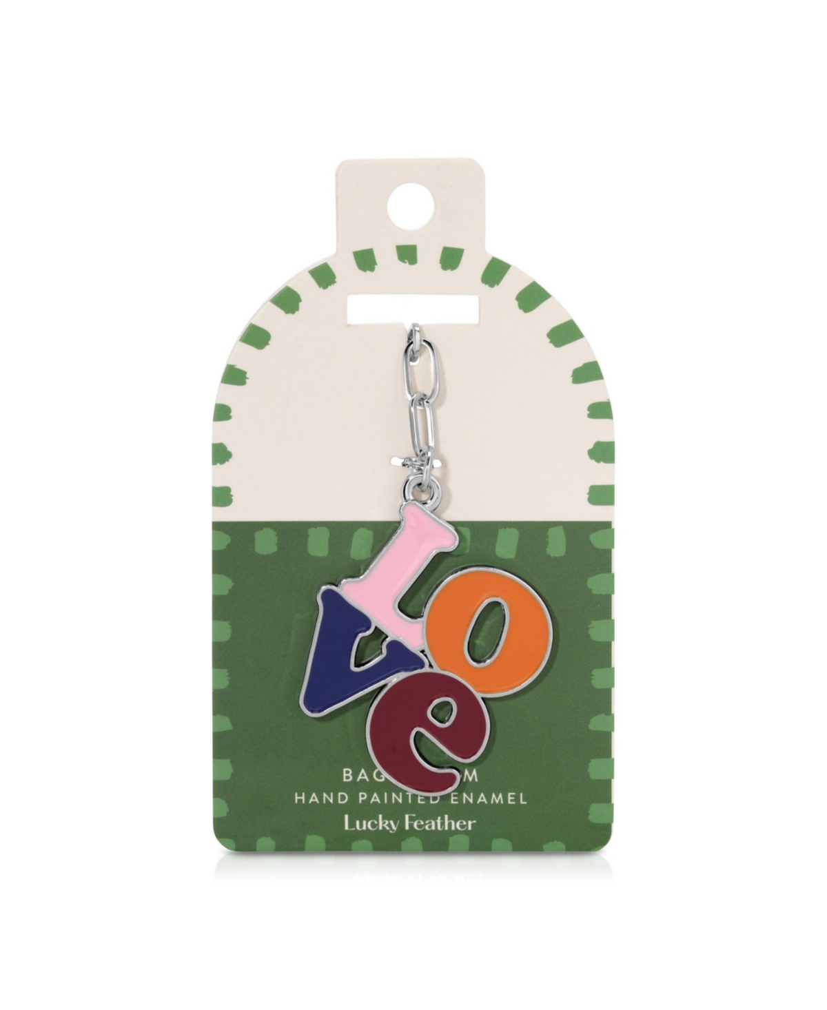 Click here for Lucky Feather Enamel Bag Charm - Love prices
