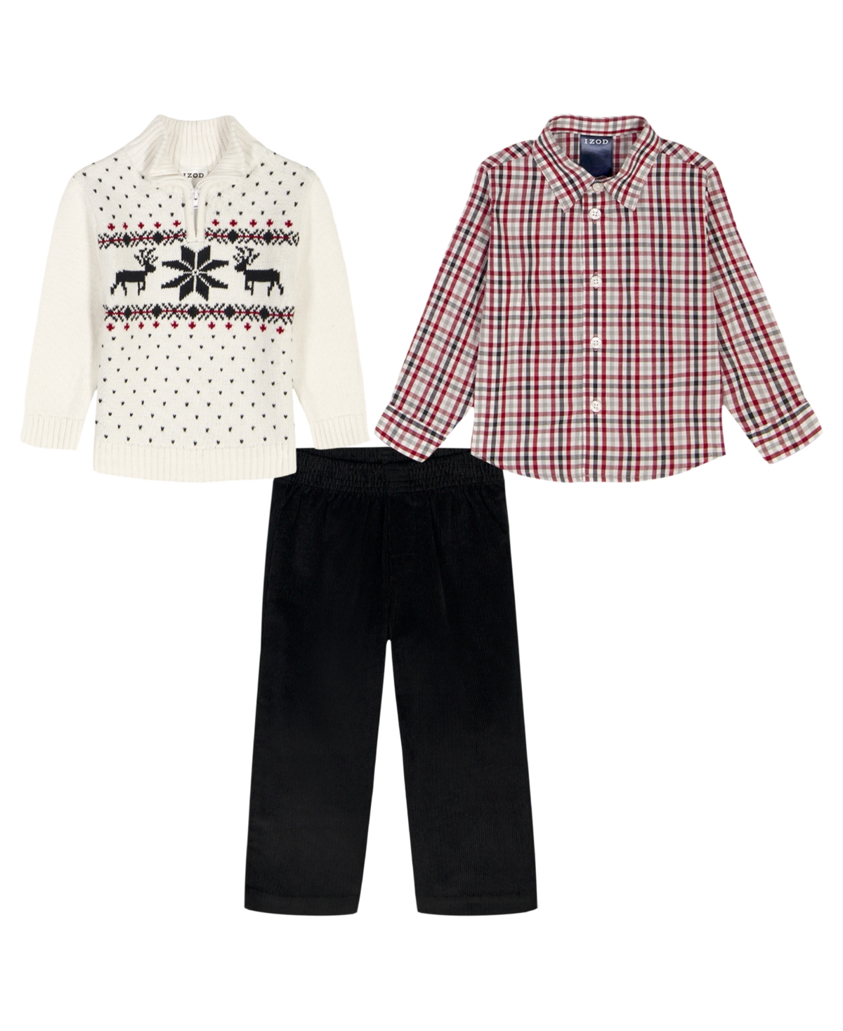 Click here for Izod Baby Boys 3-Piece Reindeer Fairisle Sweater... prices