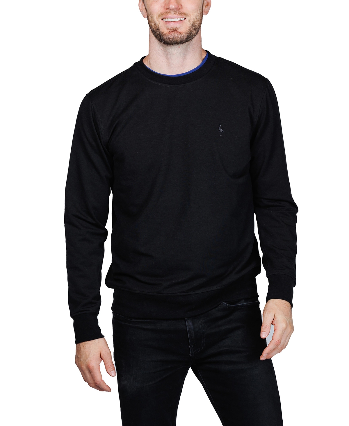Click here for Tailorbyrd Mens Fleece Crewneck - Black prices