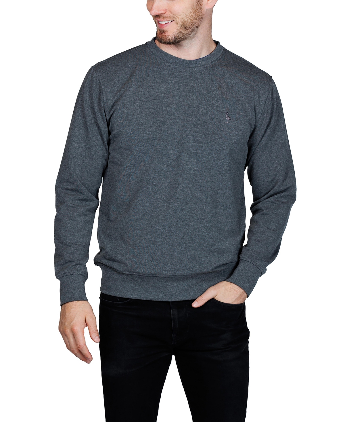 Click here for Tailorbyrd Mens Fleece Crewneck - Charcoal heather prices