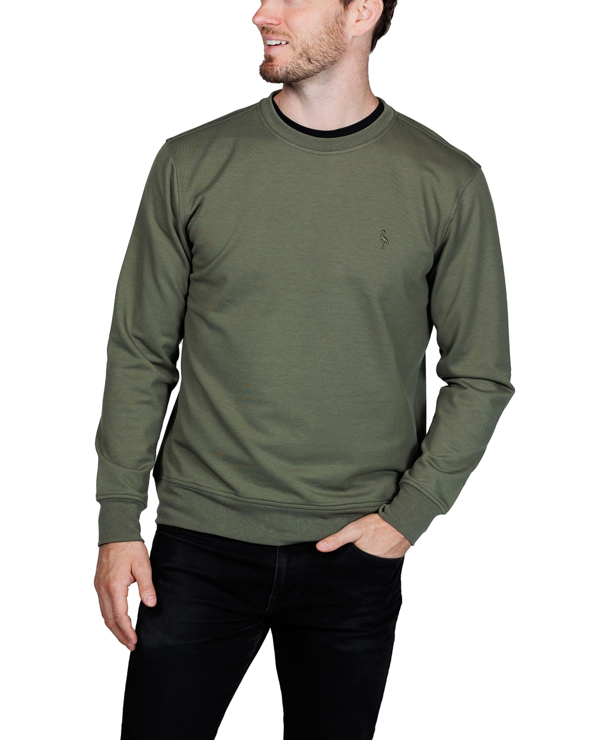 Click here for Tailorbyrd Mens Fleece Crewneck - Olive prices