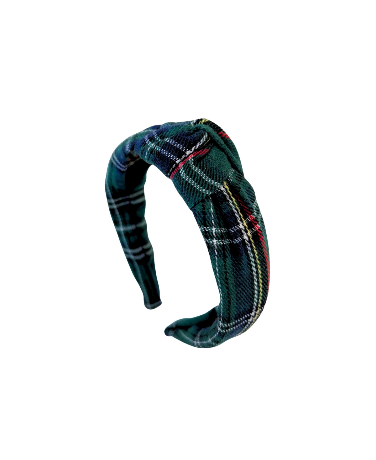 Click here for Bits & Bows Girls Plaid Knot Headband - Green Plai... prices
