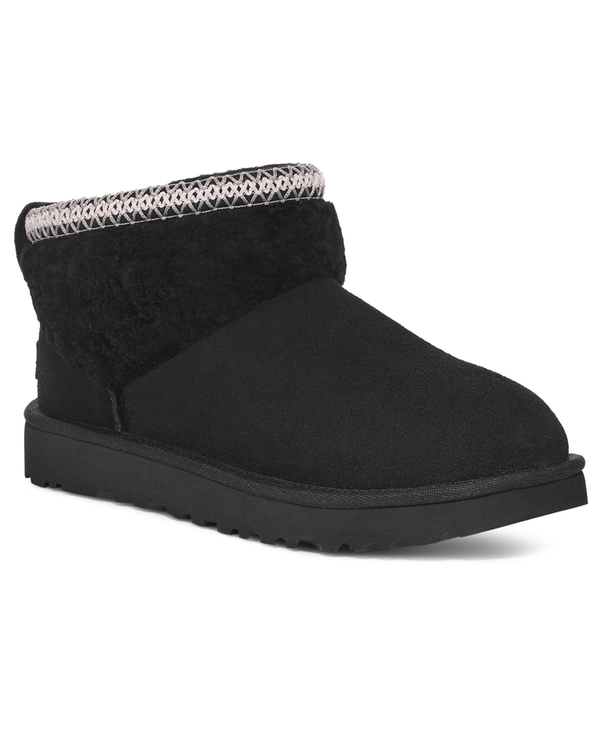 Ugg Womens Classic Ultra Mini Max Curly Boots - Black