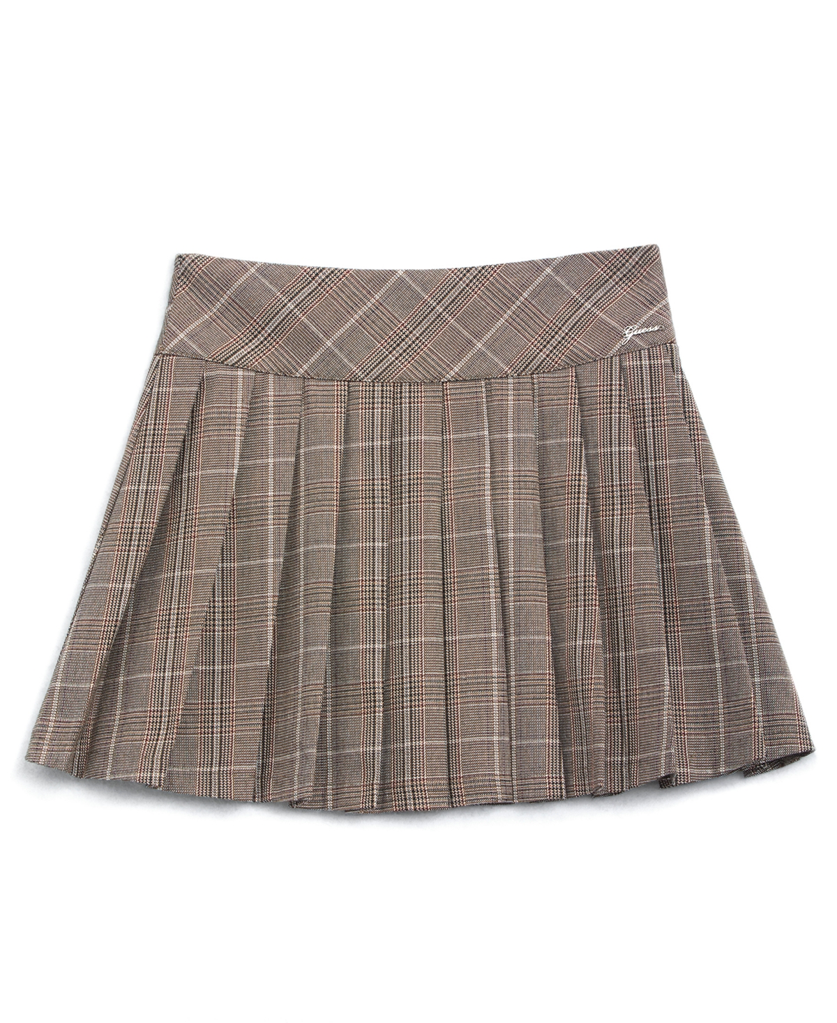Click here for Guess Girls 7-16 Pleated Mini Skirt - Brown/White... prices
