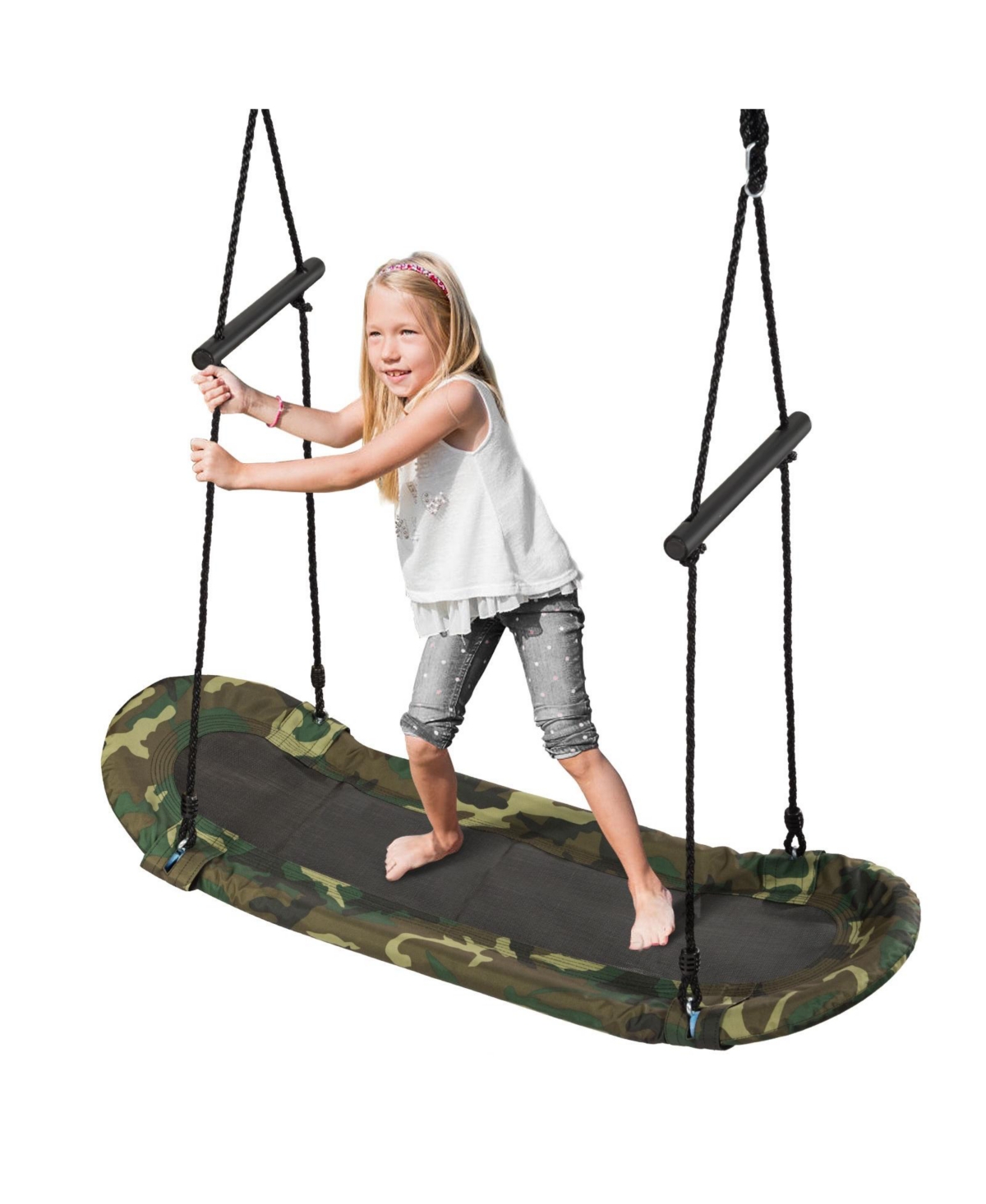 Click here for Kids Oval Surf Tree Swing with Adjustable Height a... prices
