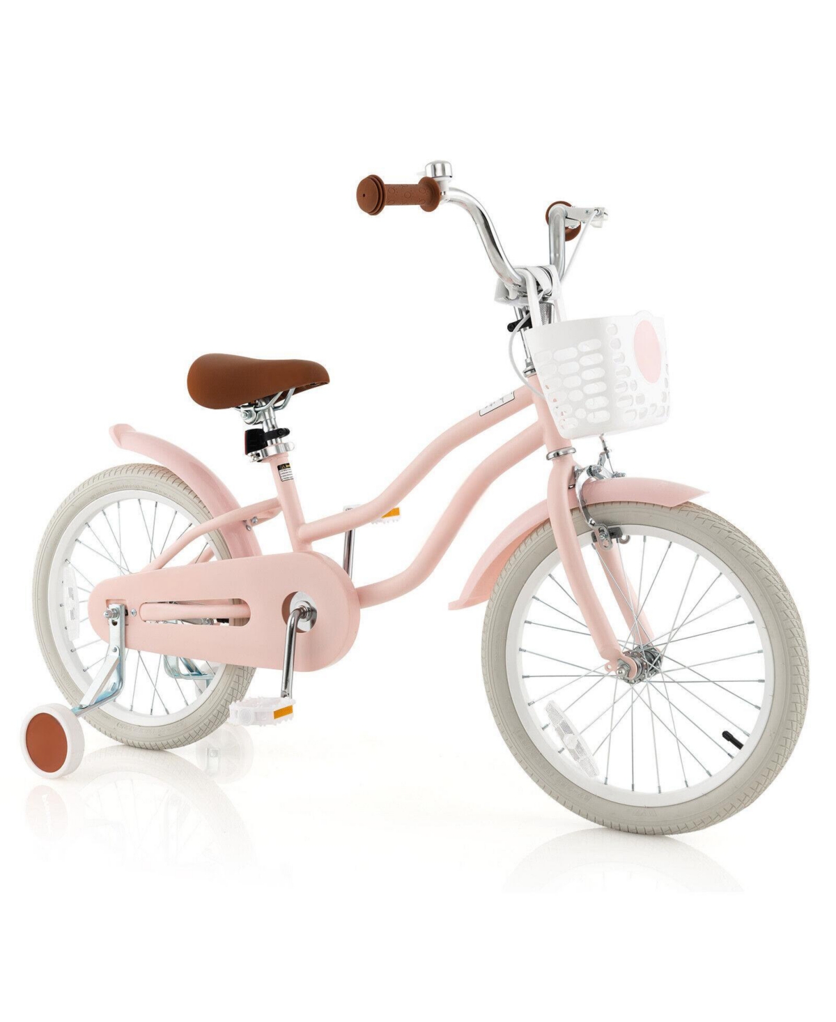 Click here for Kids Bike with Basket for Ages 3 to 8 - Pink prices