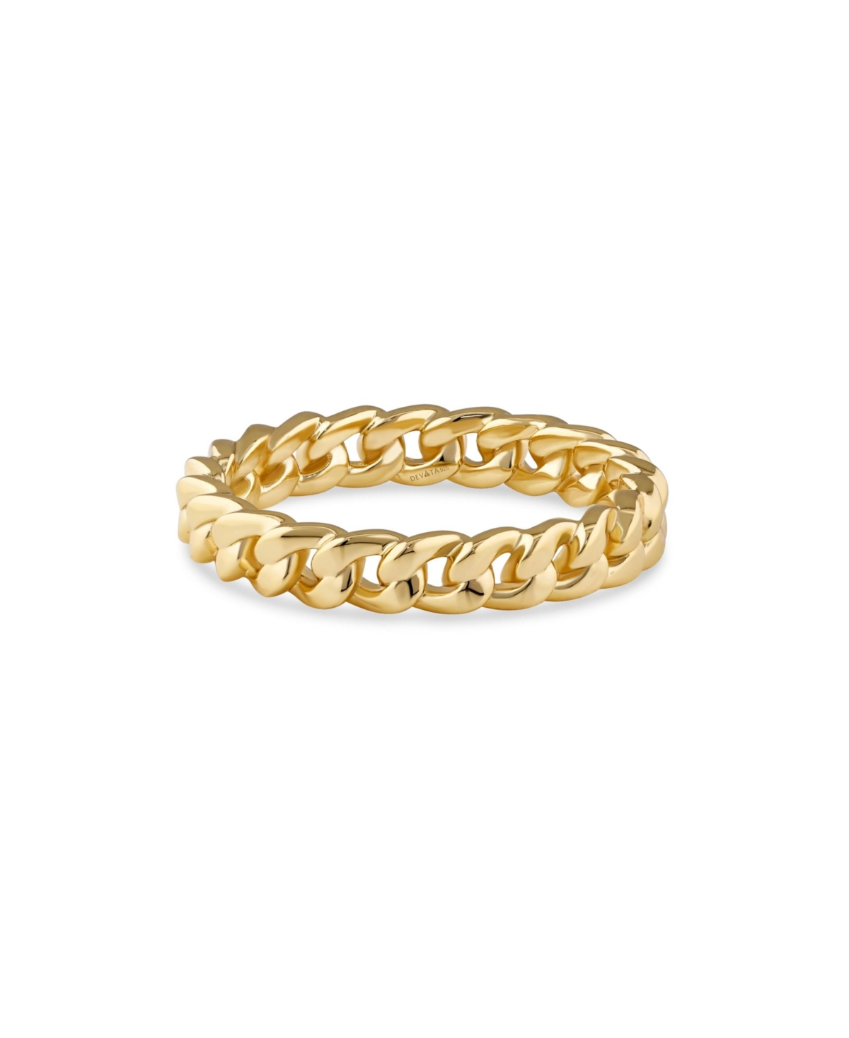 Click here for Devata Cuban Link Ring in Gold Plated Sterling Sil... prices