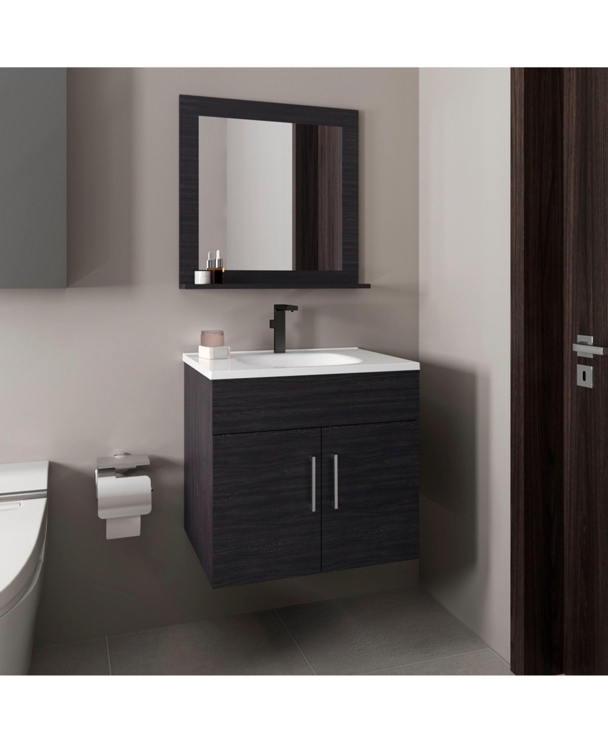 Click here for Depot E-Shop Jette Bathroom Set  Vanity Sink + Mir... prices