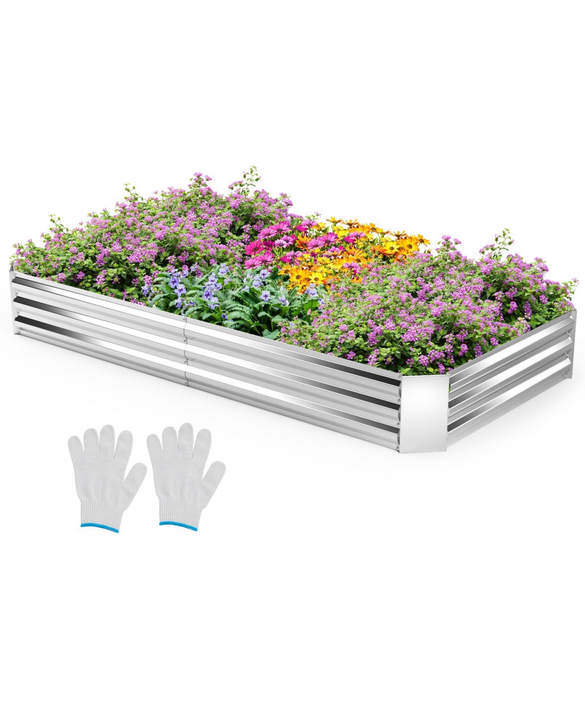 Click here for Gymax 8 x 4 x 1FT Galvanized Raised Garden Bed Hea... prices