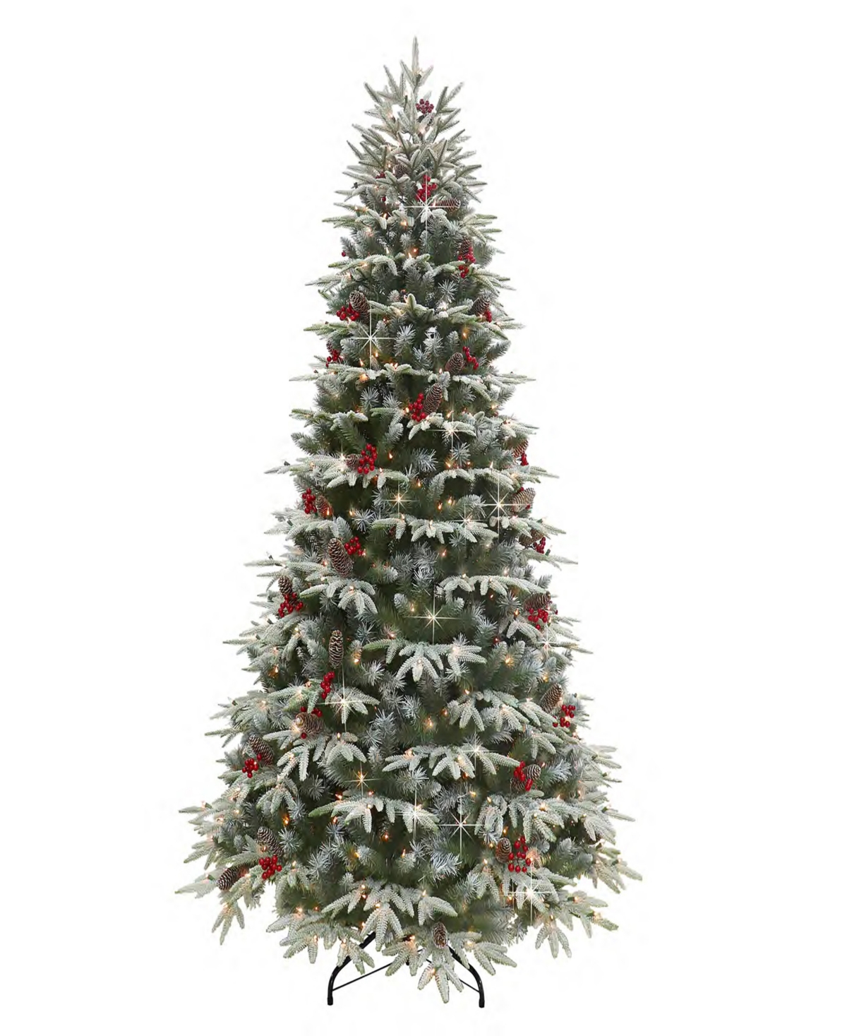 Click here for Puleo 7.5FT Pre-Lit Flocked Hartford Fir Artificia... prices