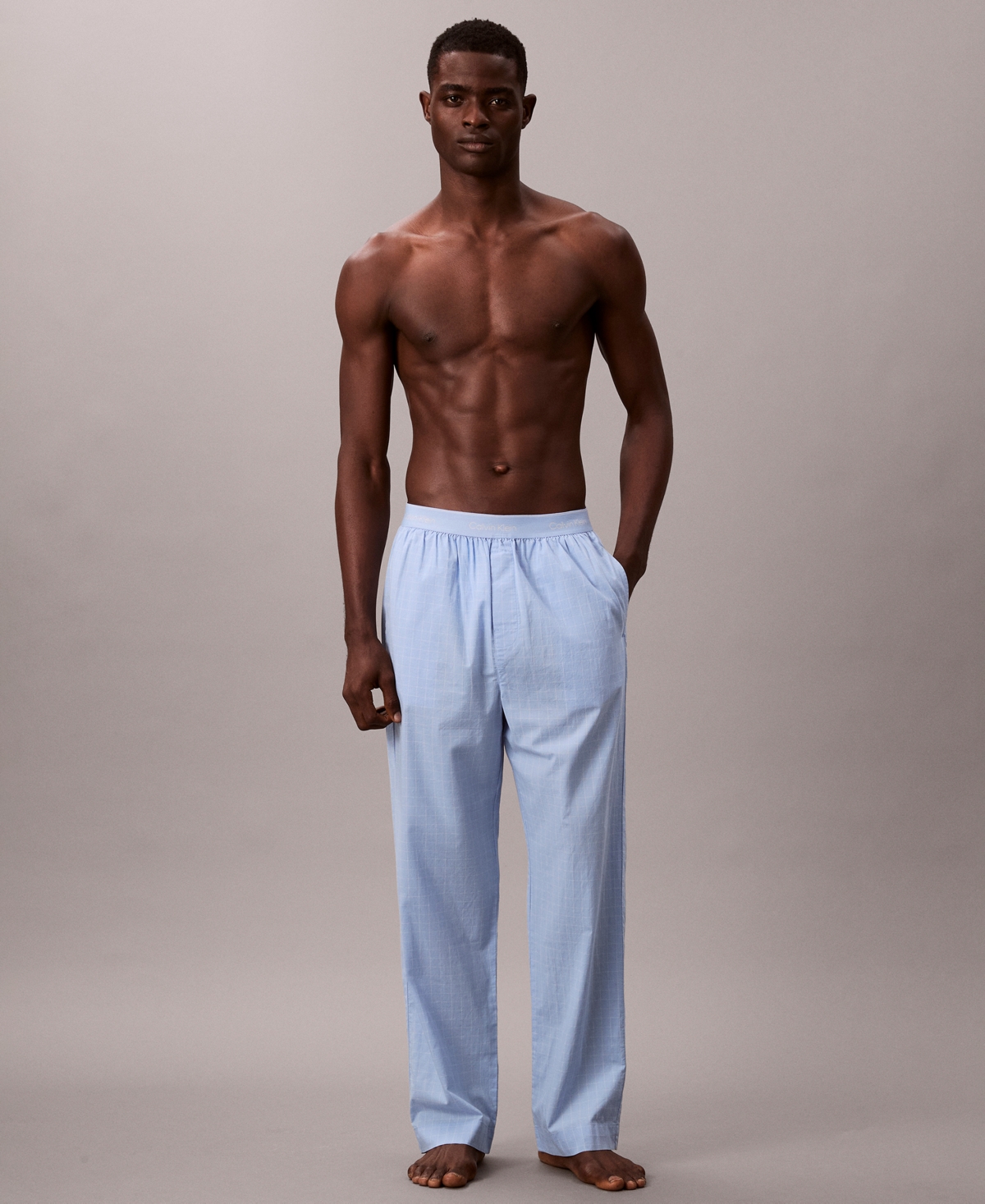 Click here for Calvin Klein Mens Elastic Waistband Pants - Plotte... prices