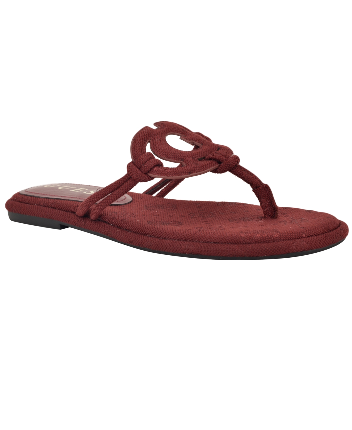 Click here for Guess Womens Saime Embellished G Cutout Flat Thong... prices
