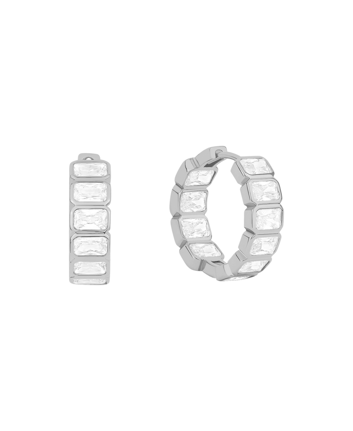 Click here for And Now This Cubic Zirconia Hinged Hoop Earrings -... prices