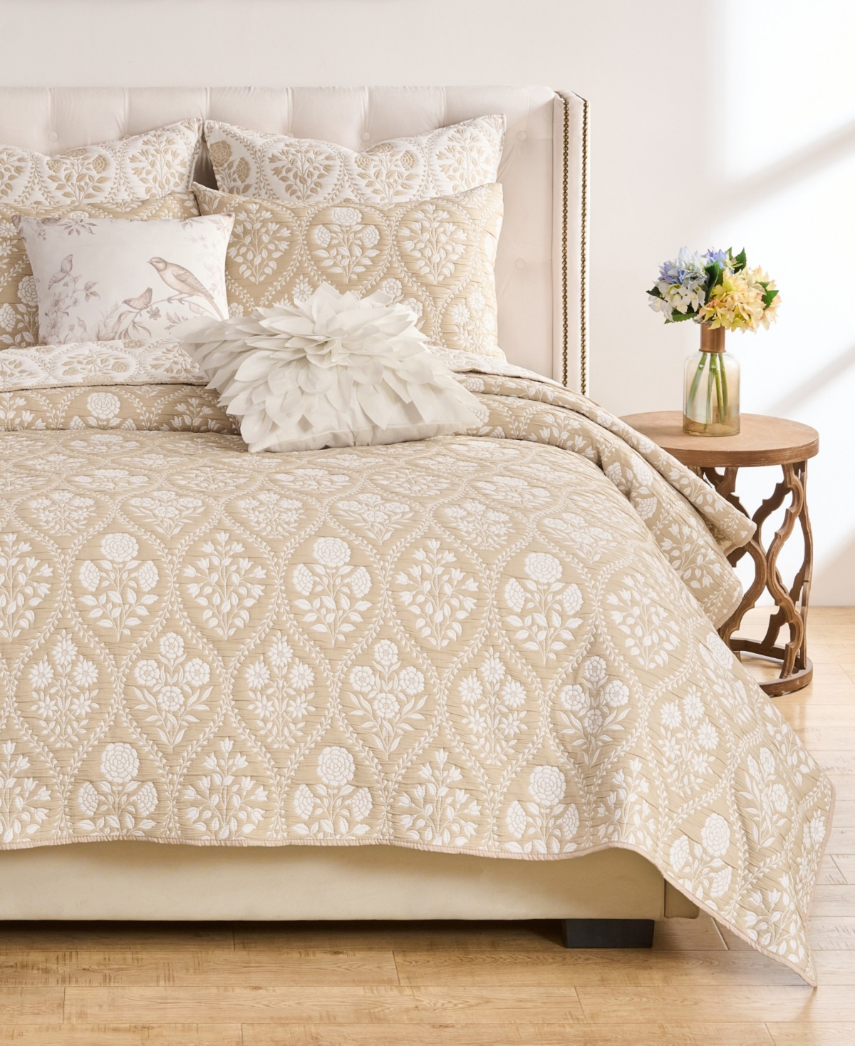 Click here for Greenland Home Fashions Serena Floral Matelasse 3-... prices