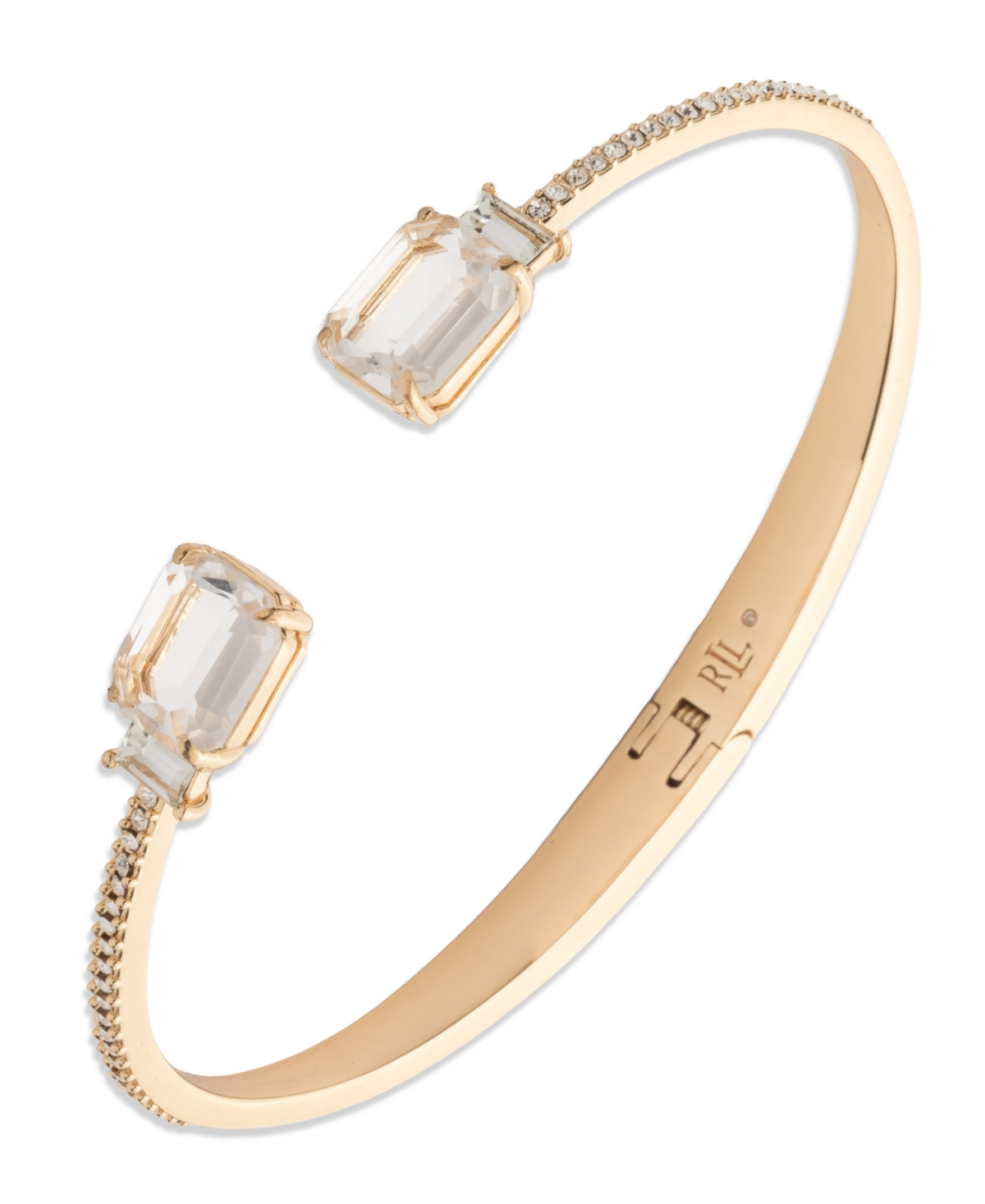 Lauren Ralph Lauren Crystal Stone Cuff Bracelet - Gold