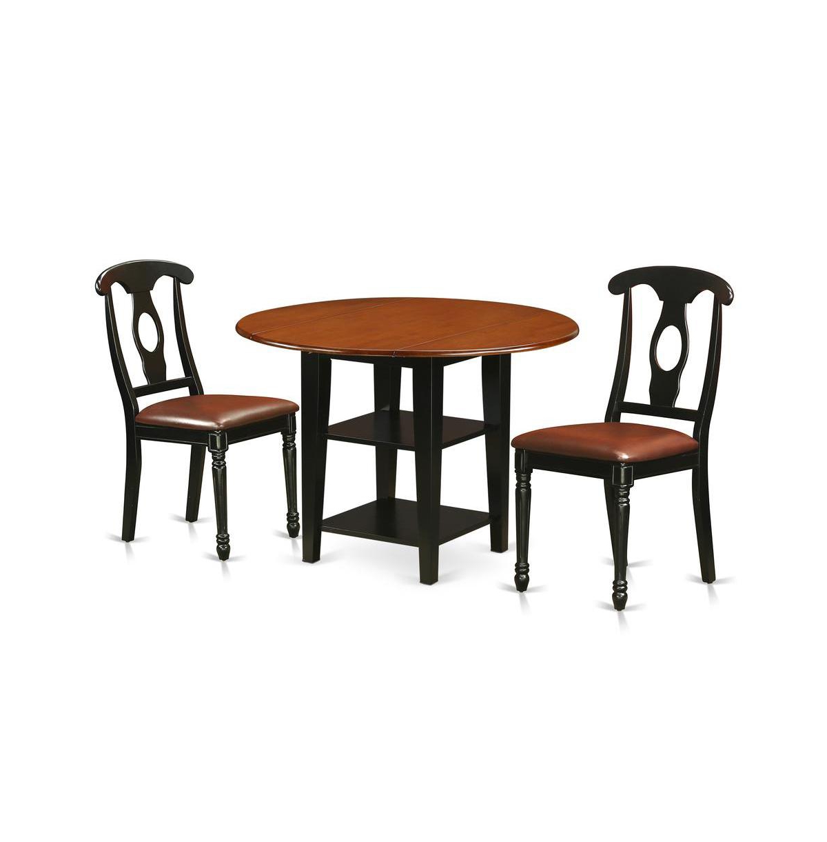 Click here for East West Furniture Dining Room Set Black & Cherry... prices