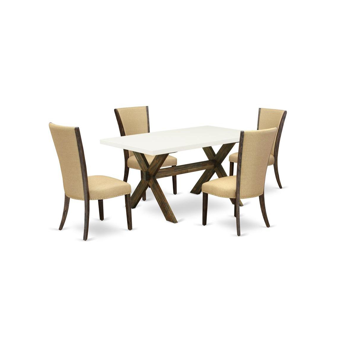 Click here for East West Furniture 5Pc Dining Table Set Consists... prices