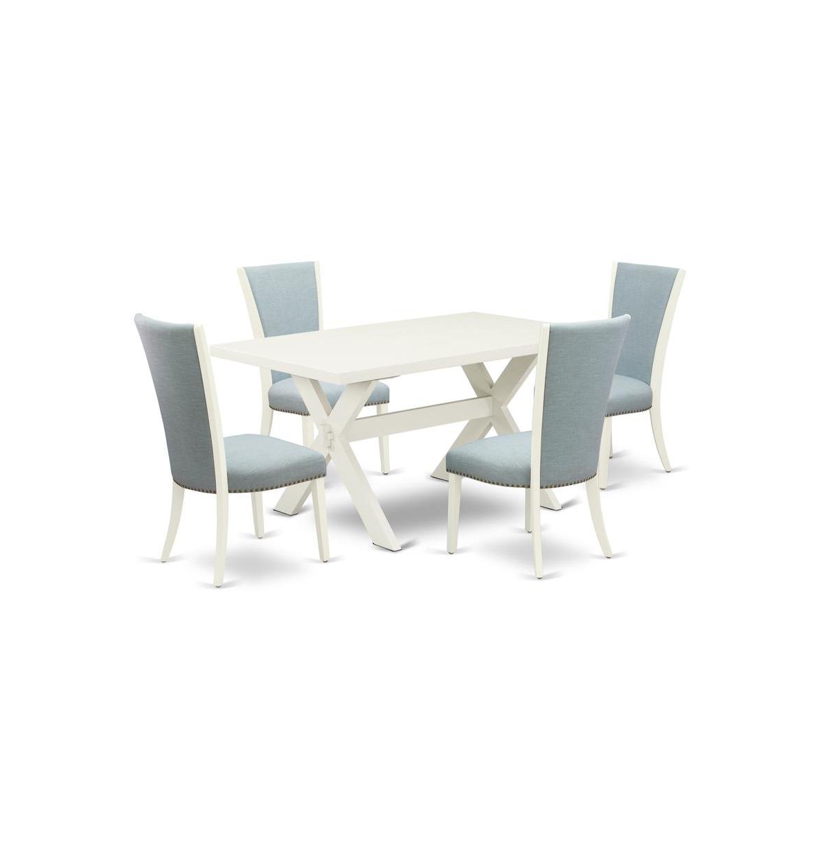 Click here for East West Furniture 5 Piece Modern Dining Table Se... prices