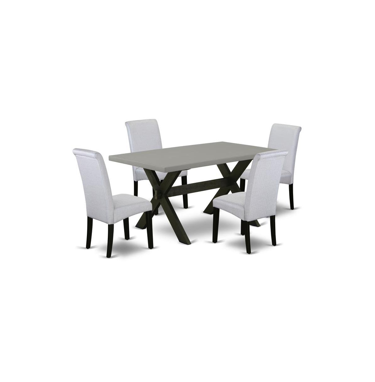 Click here for East West Furniture 5-Pc Dining Room Set - 4 Mid C... prices