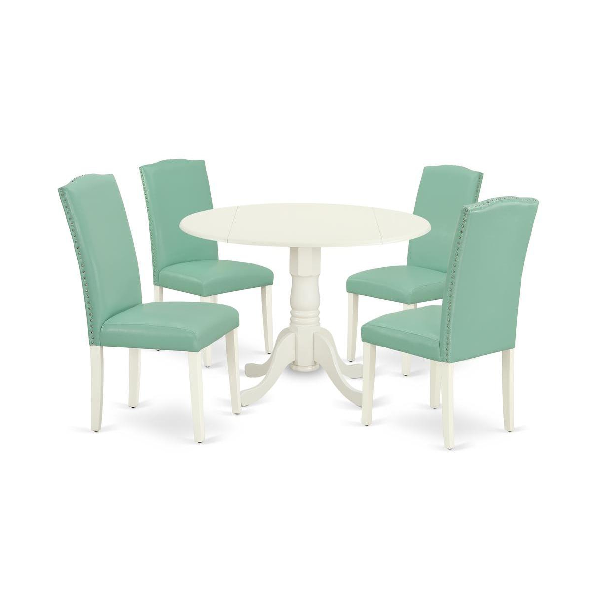 Click here for East West Furniture Dining Room Set Linen White -... prices