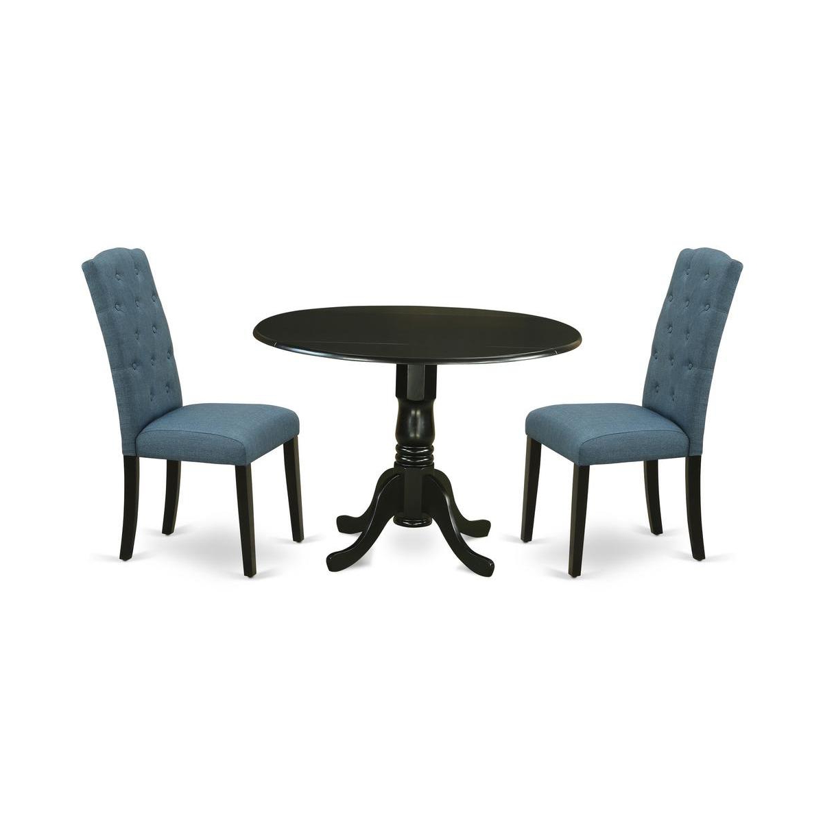 Click here for East West Furniture Dining Room Set Black - Black prices