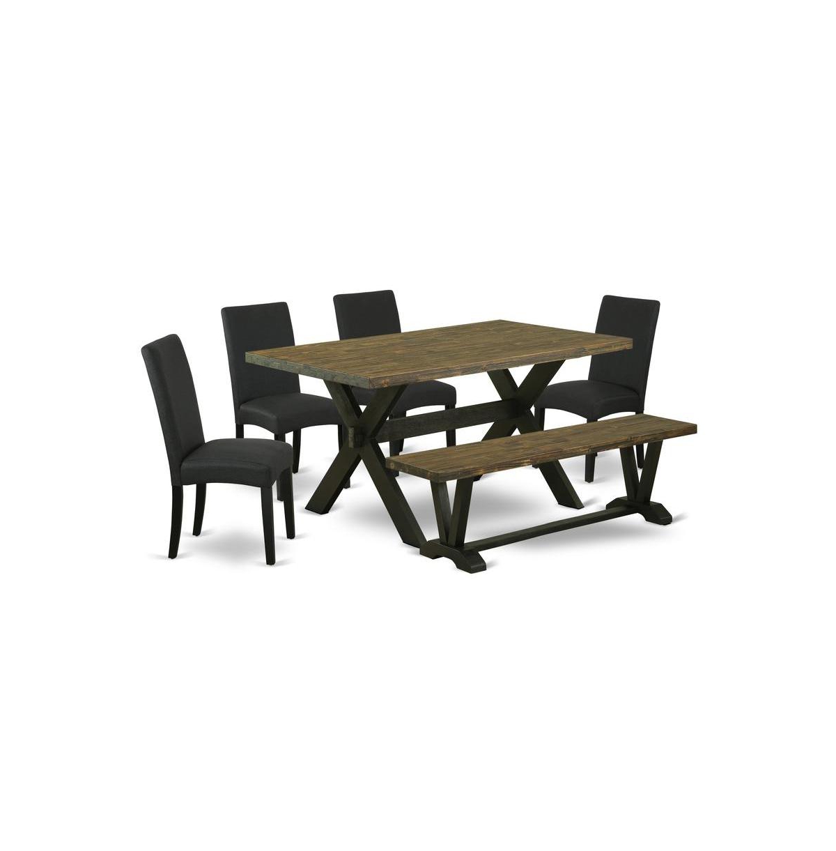 Click here for East West Furniture 6-Piece Dining Table Set- 4 Ki... prices