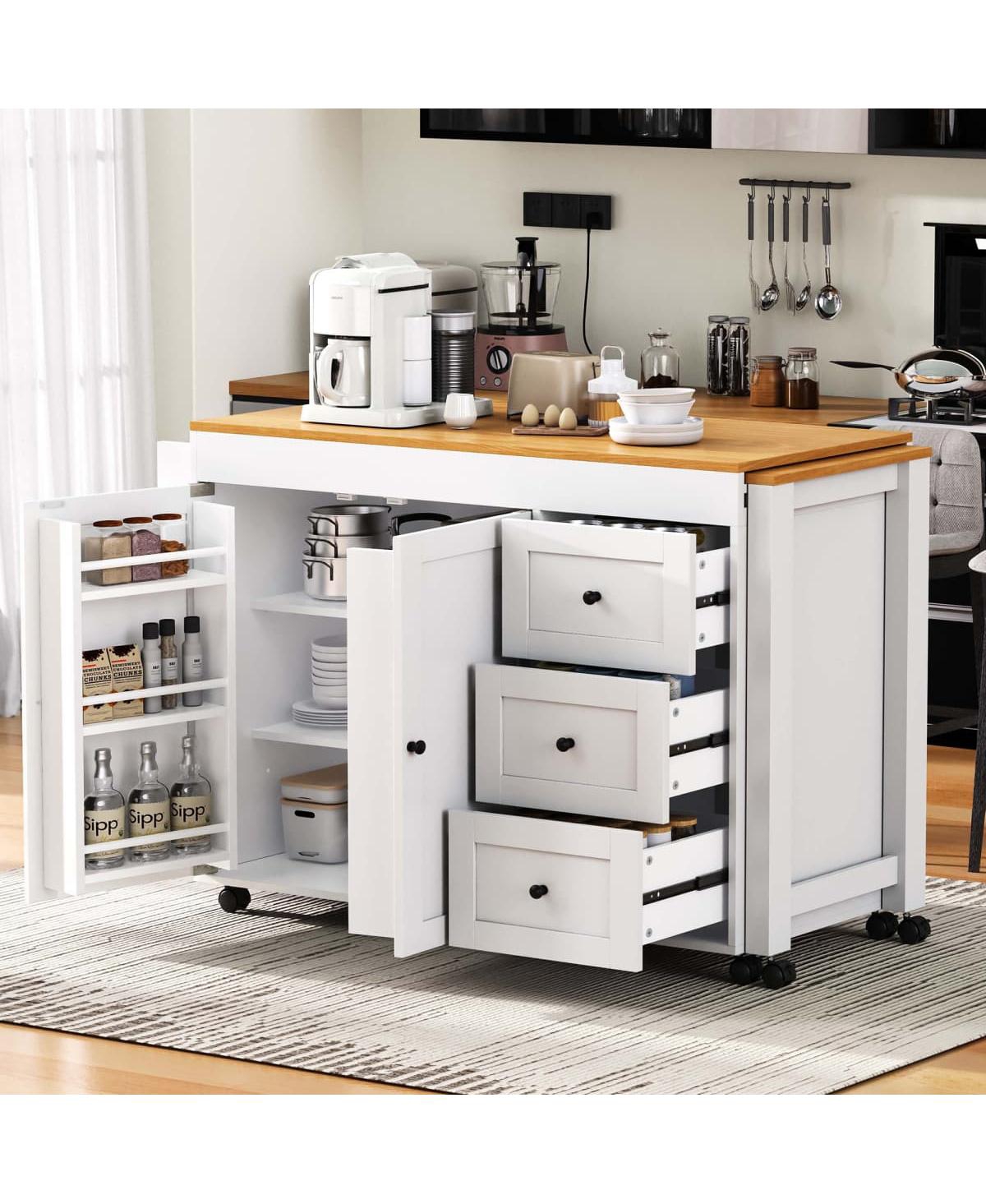 Click here for Maison Boucle 74.8 Expandable Kitchen Island with... prices